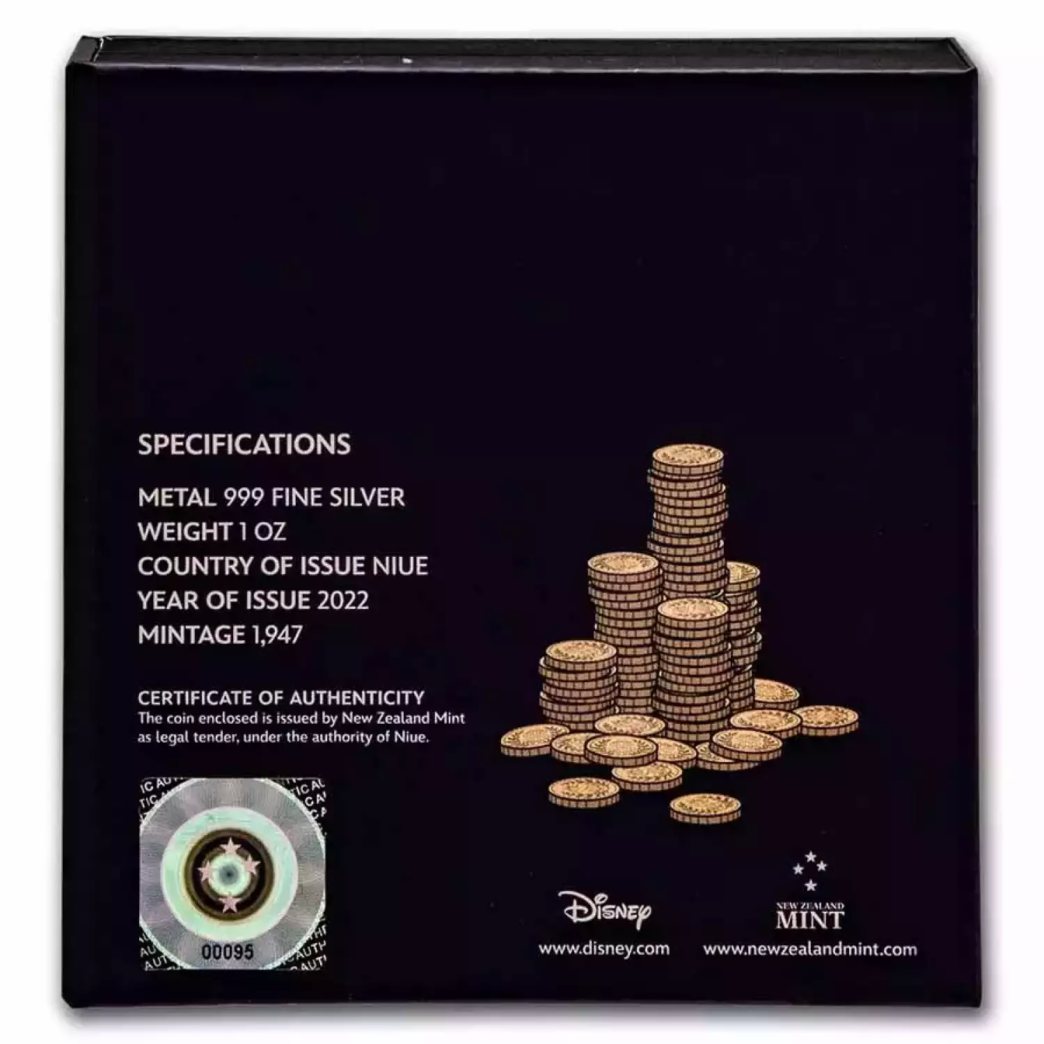 2022 Niue 1 oz Silver $2 Disney Scrooge McDuck 75th Anniversary - Stout ...