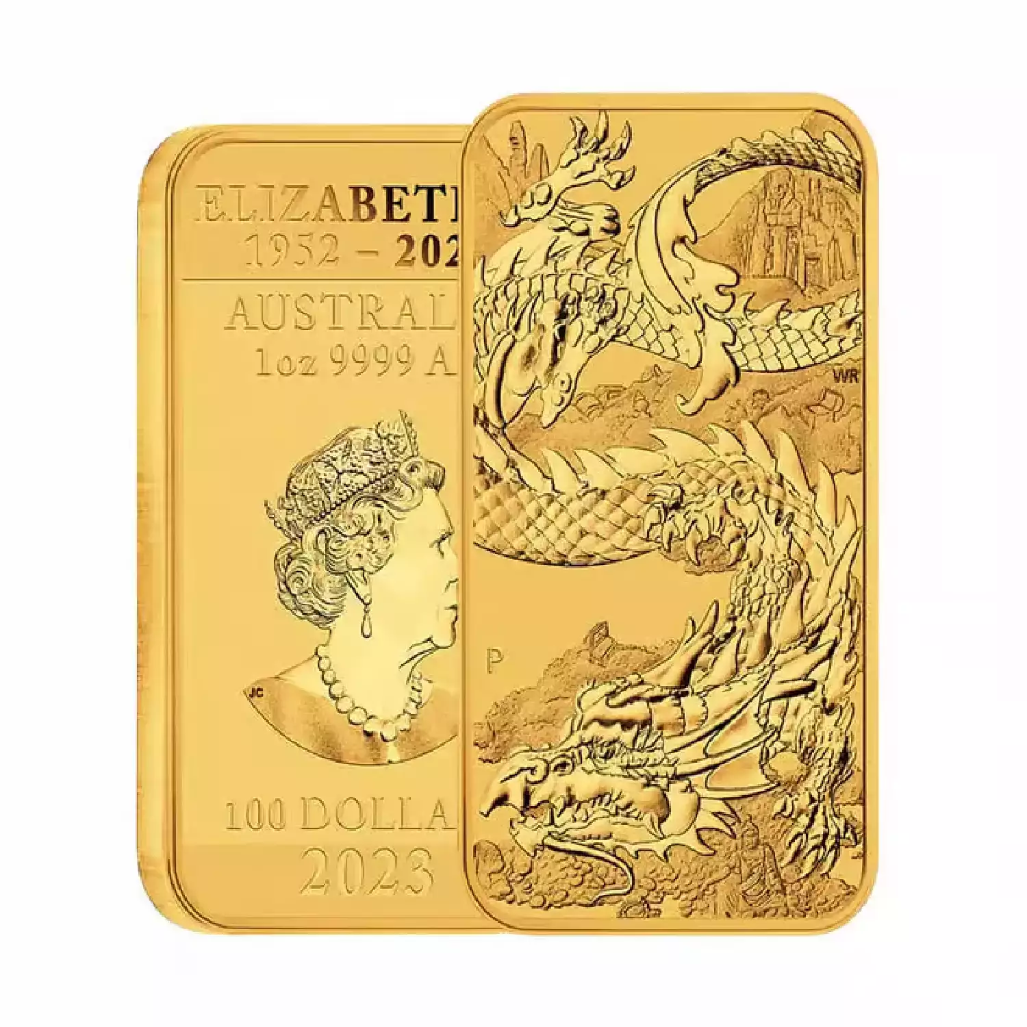 2023 Australia 1 oz Gold Dragon Rectangular Coin BU - Stout Gold and Silver