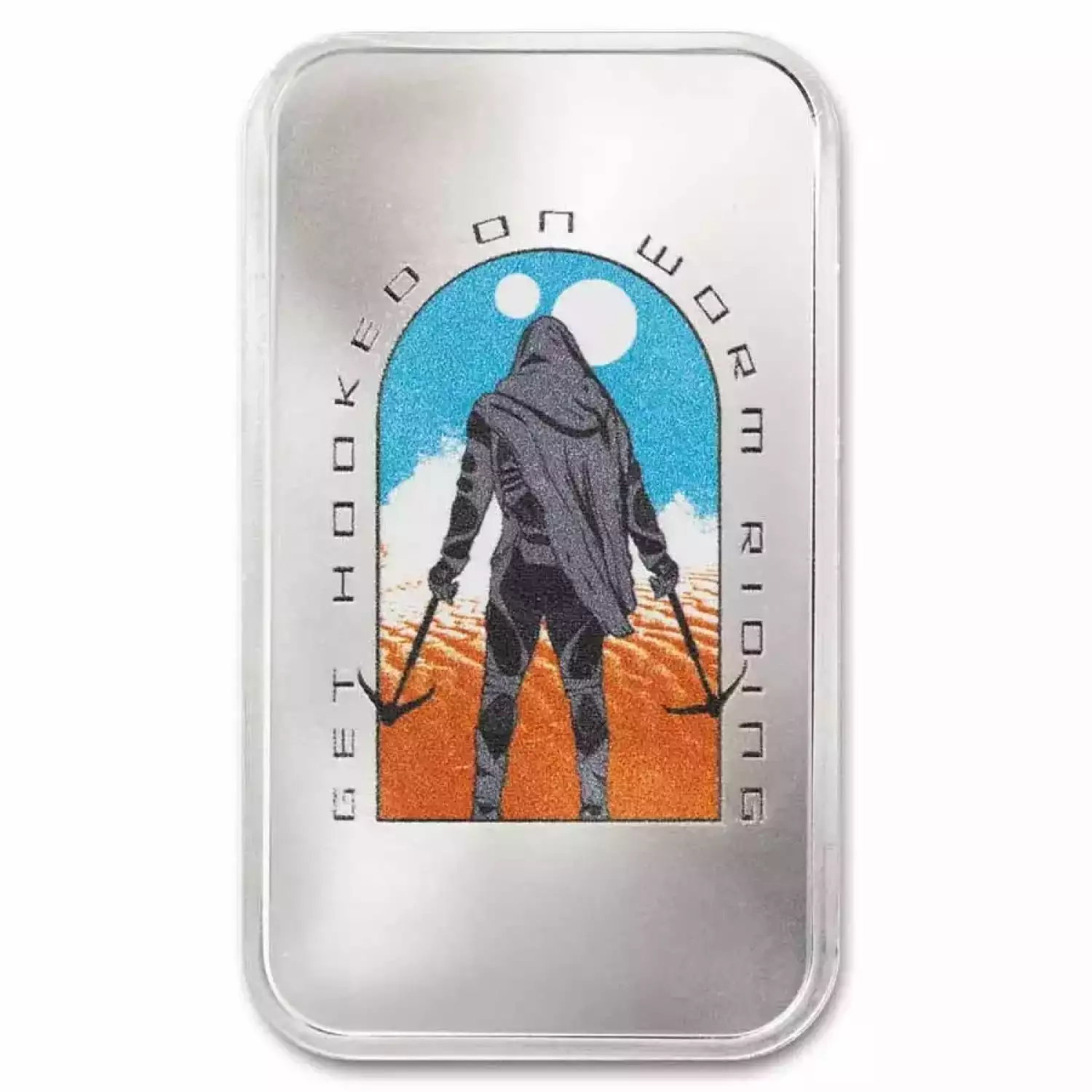 DUNE 2 Sandrider 1 oz Silver Colorized Bar (w/ TEP) - Stout Gold and Silver